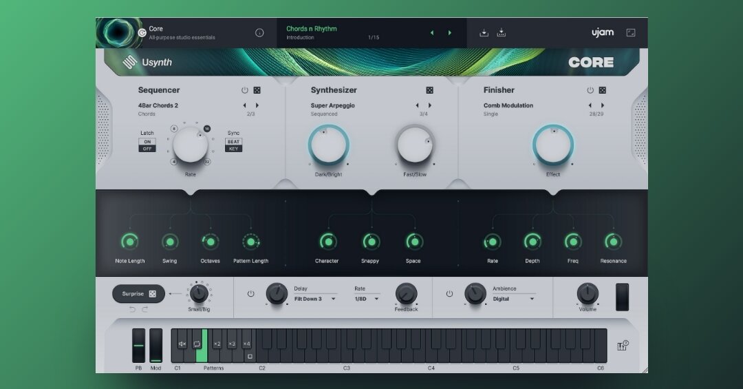 Usynth Core | All-purpose studio essentials VST synth plug-in | UJAM Usynth Core | All-purpose studio essentials VST synth plug-in | UJAM