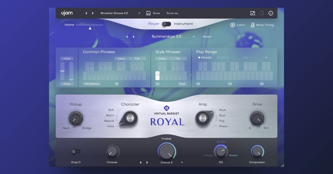 Virtual Bassist ROYAL | Bass Guitar Plug-in | UJAM